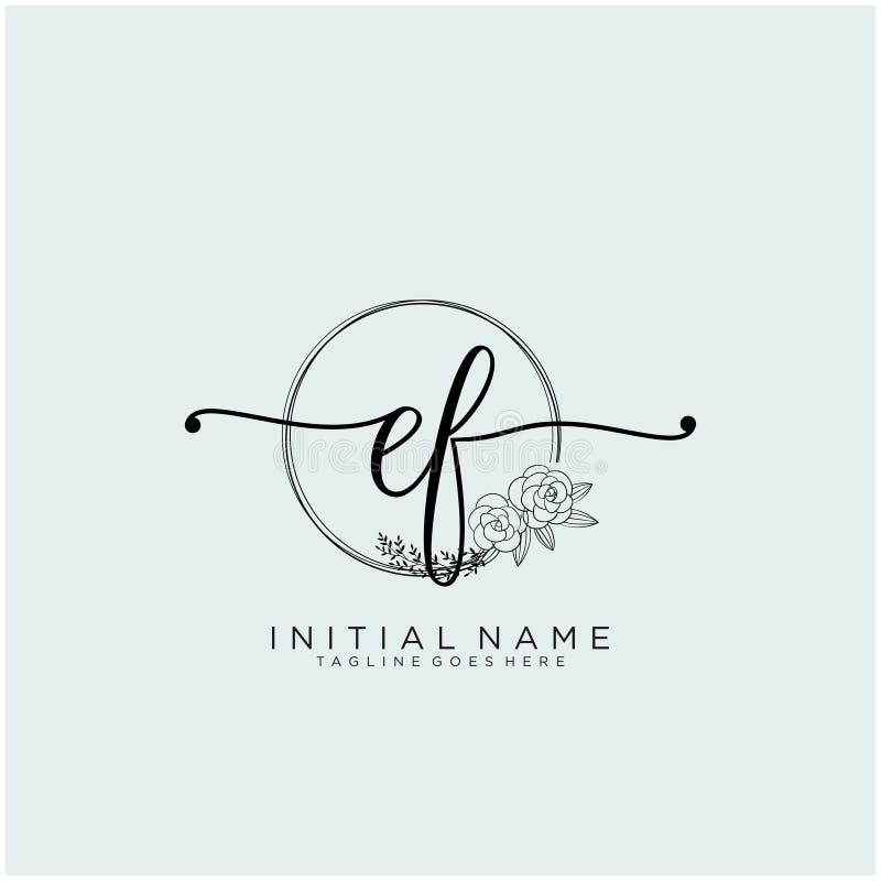 EF Letter Initial Beauty Monogram and Elegant Stock Vector ...