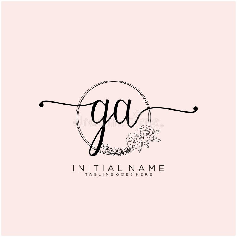 GA Letter Initial Beauty Monogram and Elegant Stock Vector ...