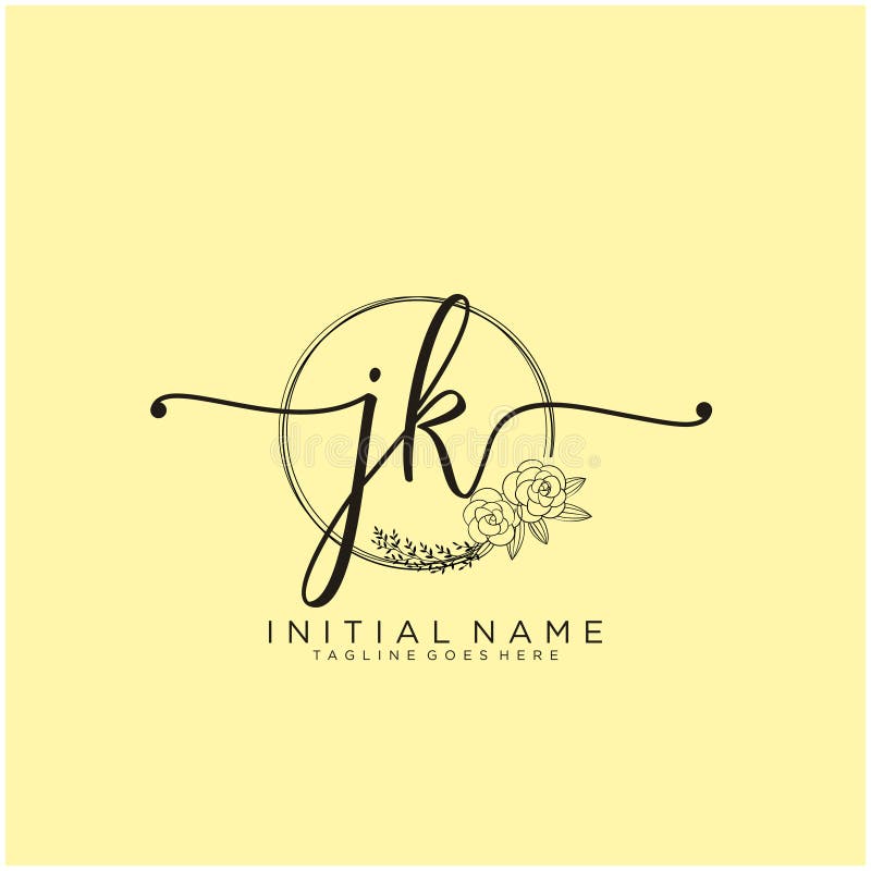JK Letter Initial Beauty Monogram and Elegant Stock Vector ...