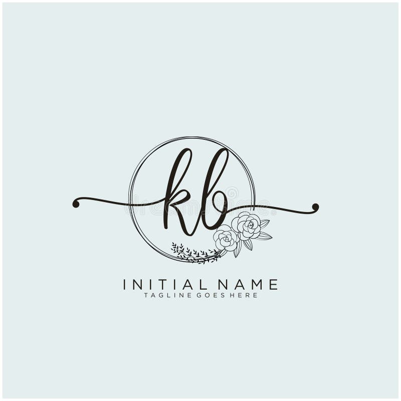 KB Letter Initial Beauty Monogram and Elegant Stock Vector ...