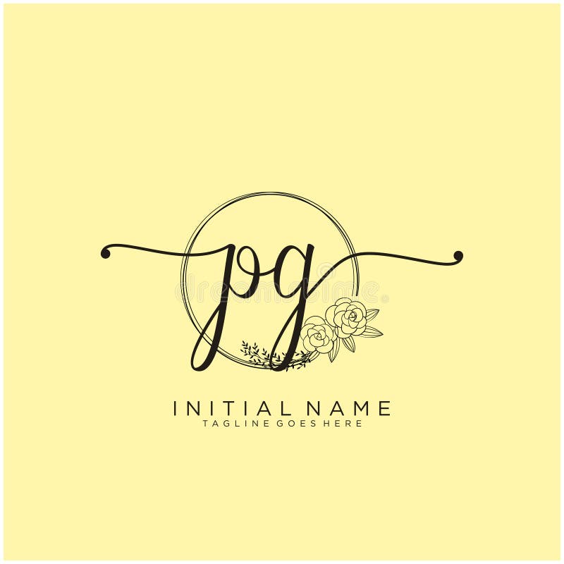 PG Letter Initial Beauty Monogram and Elegant Stock Vector ...