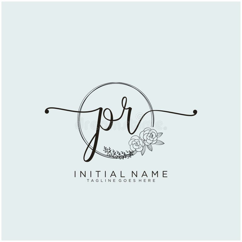 PR Letter Initial Beauty Monogram and Elegant Stock Vector ...