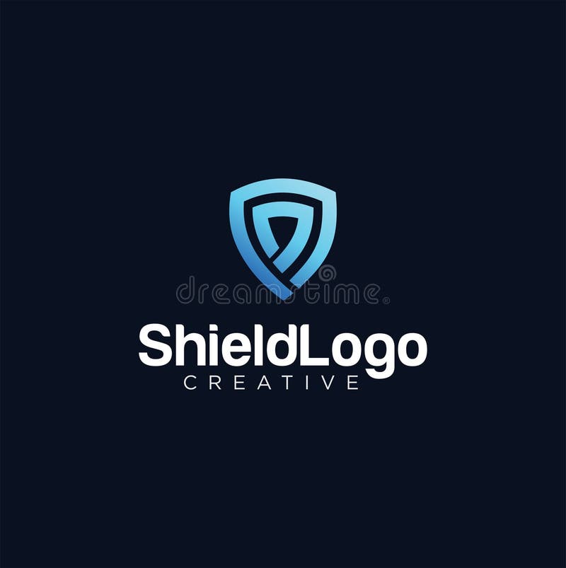 Shield Tech Logo Line Design Template . Security Logo Vector Stock ...