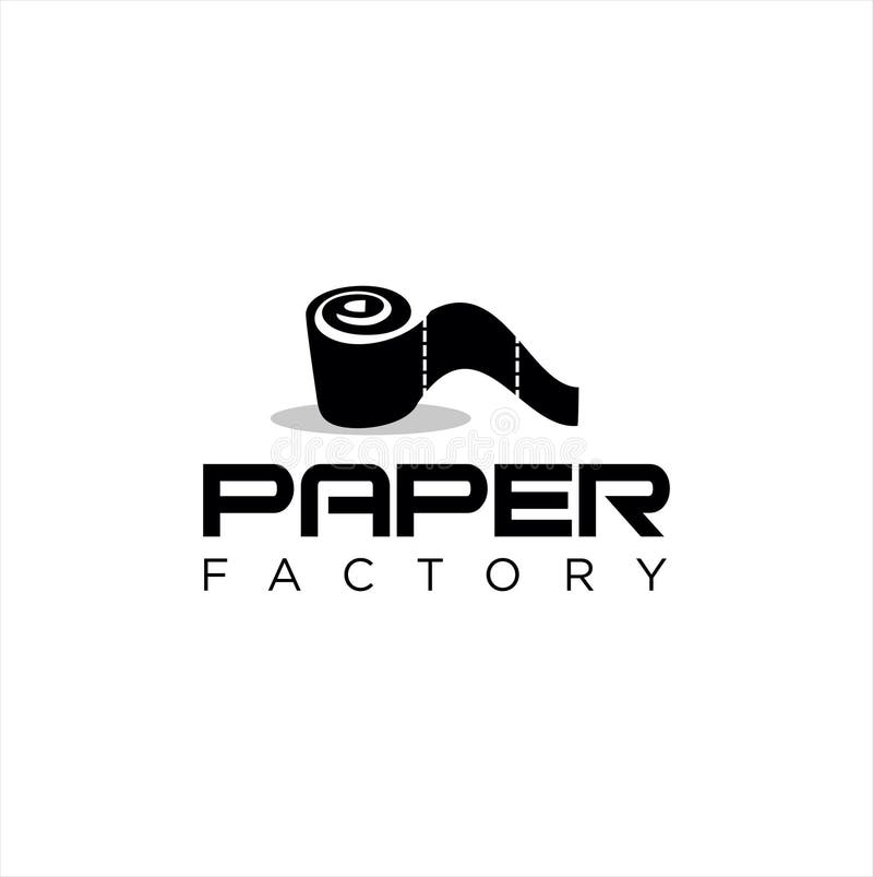 Abstract Paper Roll Logo Design Silhouette Black Vector Stock ...