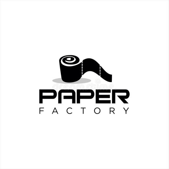 Abstract Paper Roll Logo Design Silhouette Black Vector Stock ...
