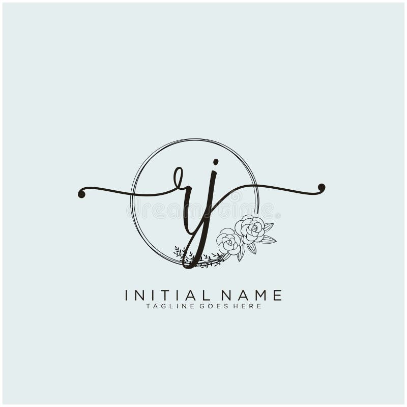 RJ Letter Initial Beauty Monogram and Elegant Stock Vector ...