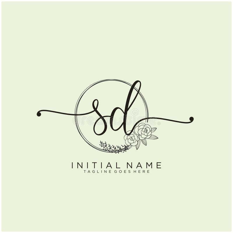 SD Letter Initial Beauty Monogram and Elegant Stock Vector ...