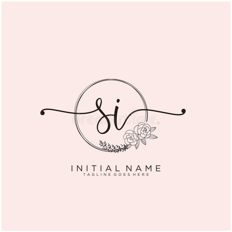 SI Letter Initial Beauty Monogram and Elegant Stock Vector ...
