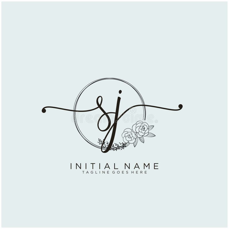SJ Letter Initial Beauty Monogram and Elegant Stock Vector ...