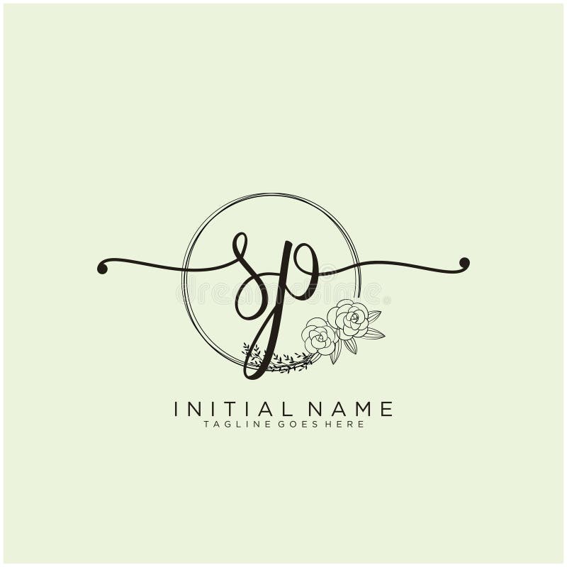 Elegant SP Monogram Logo stock illustration. Illustration of line ...