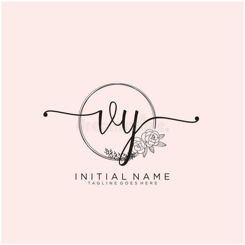 VY Letter Initial Beauty Monogram and Elegant Stock Vector ...
