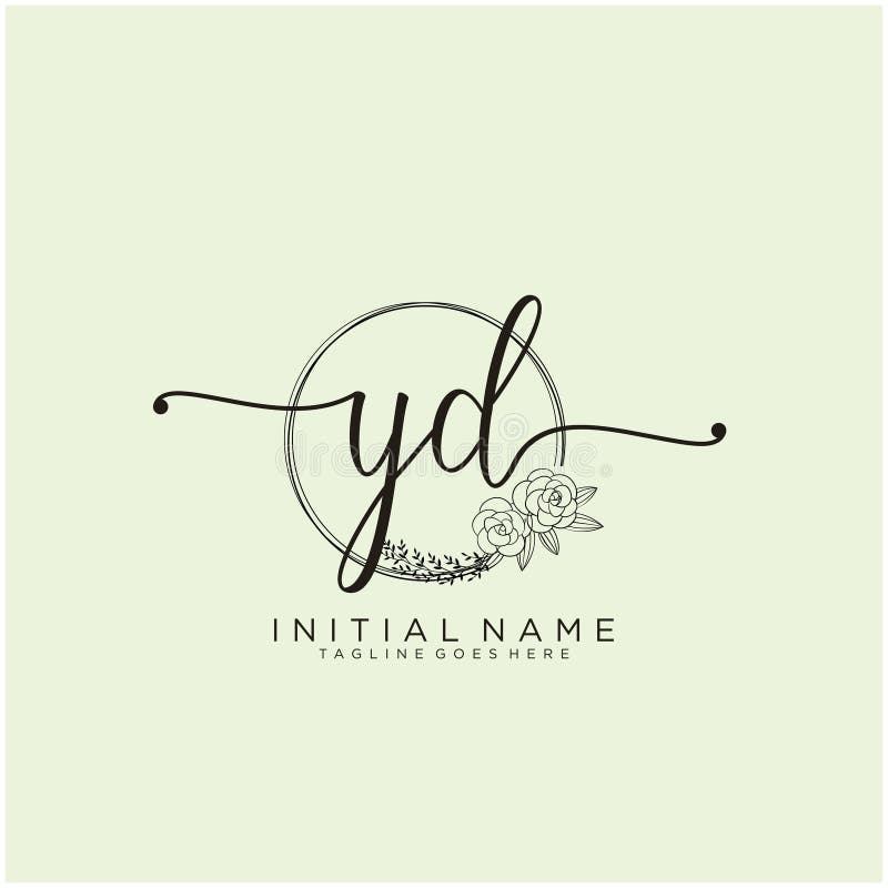 YD Letter Initial Beauty Monogram and Elegant Stock Vector ...
