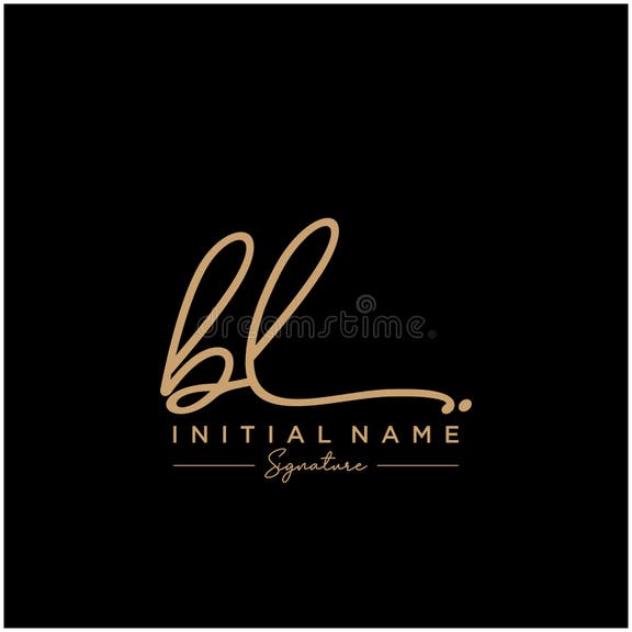 Letter BL Signature Logo Template Vector Stock Illustration ...