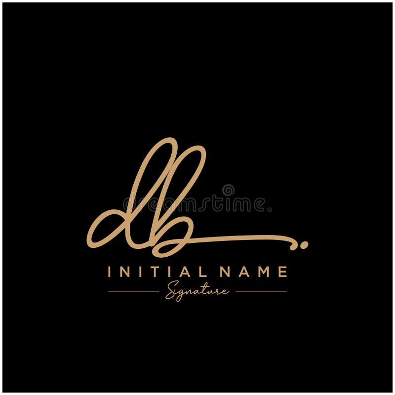 Letter DB Signature Logo Template Vector Stock Illustration ...