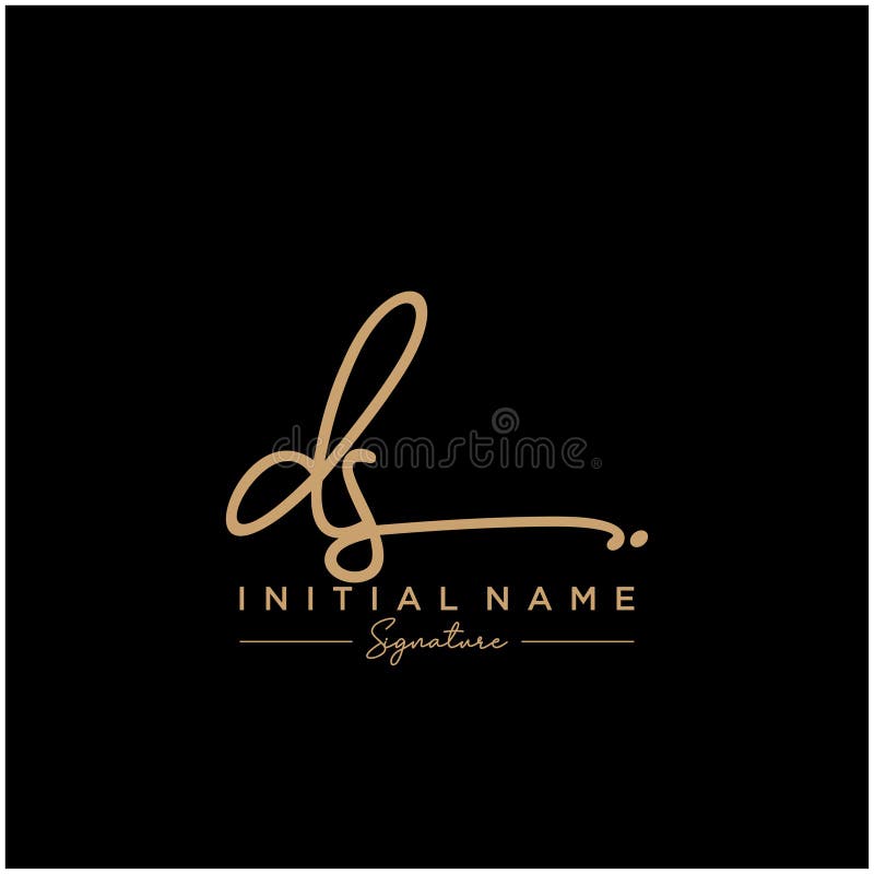 Letter DS Signature Logo Template Vector Stock Illustration ...