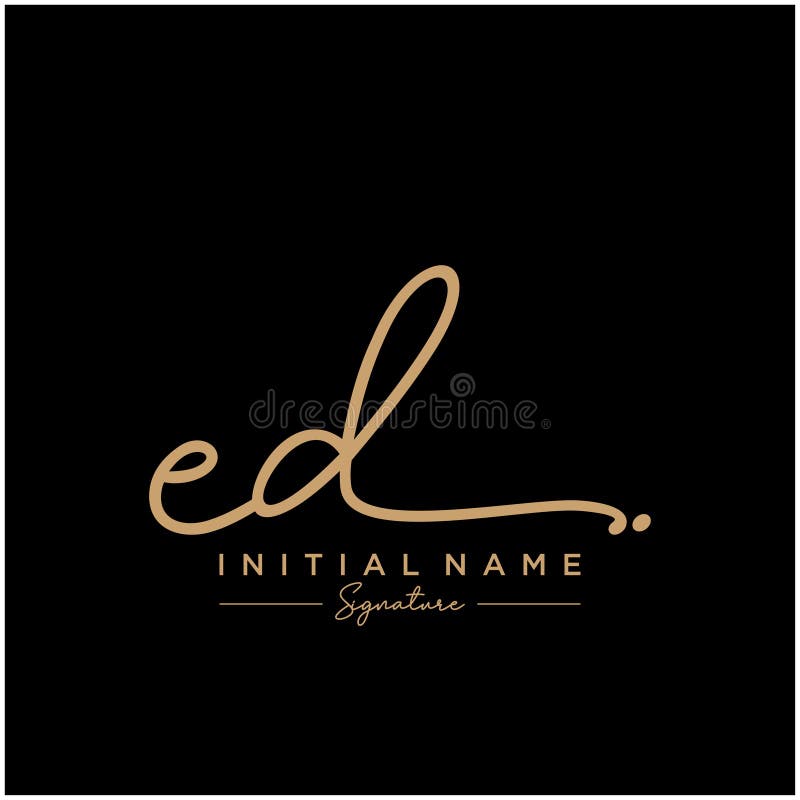 Letter ED Signature Logo Template Vector Stock Vector - Illustration of ...