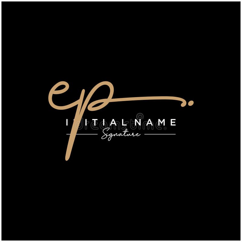 Letter EP Signature Logo Template Vector Stock Vector - Illustration of ...