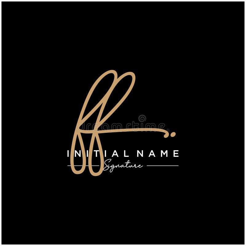 Letter FF Signature Logo Template Vector Stock Vector - Illustration of ...