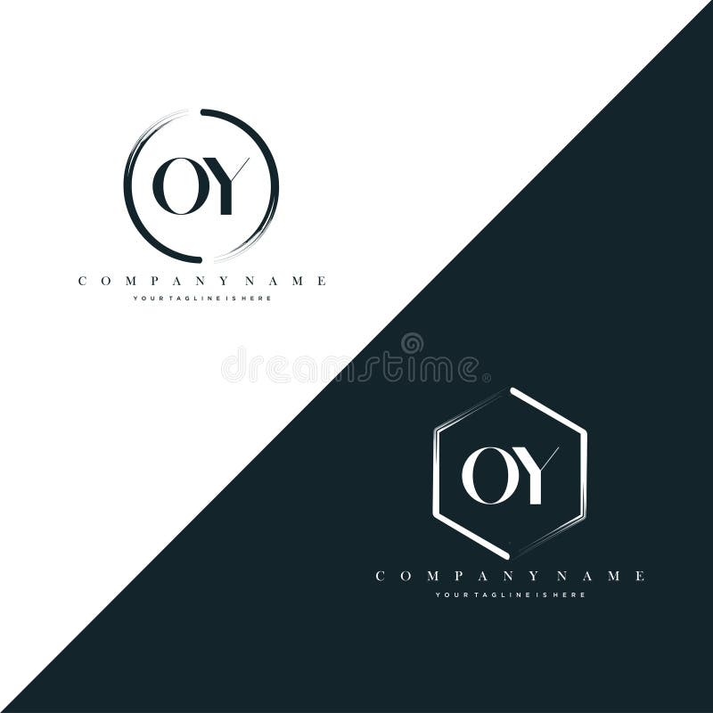 Letter OY Initial Logo Vector with Colorful Stock Vector - Illustration ...