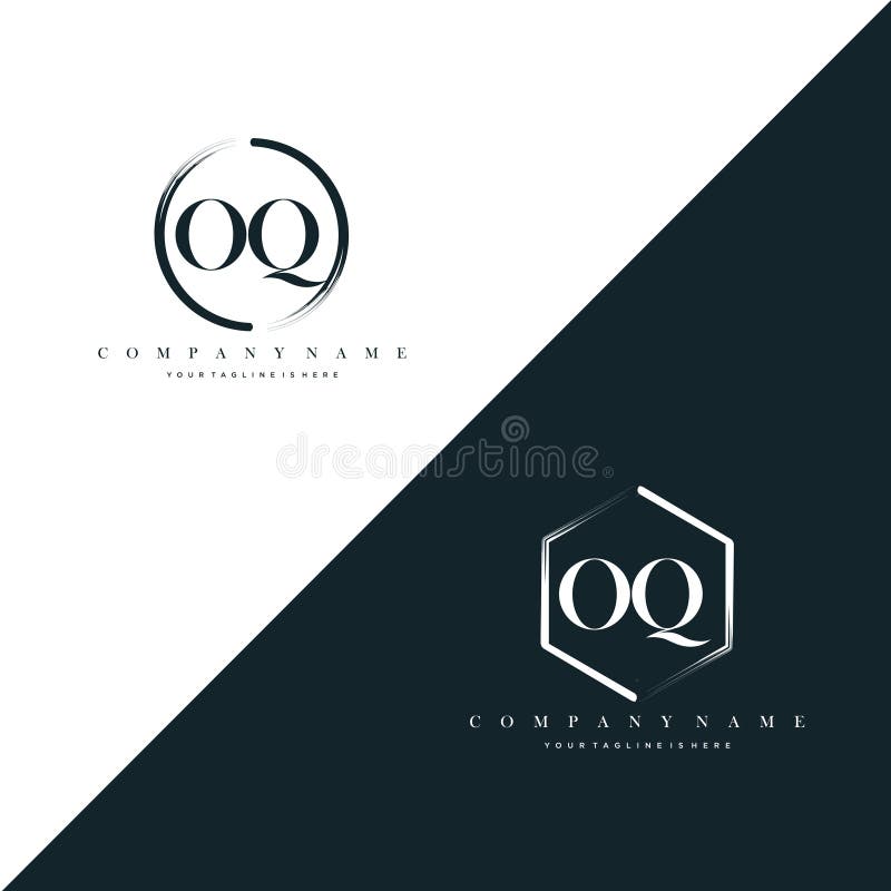 Letter OQ Initial Logo Vector with Colorful Stock Vector - Illustration ...