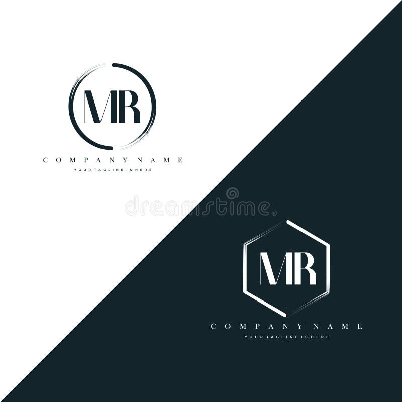 Letter MR Initial Logo Vector with Colorful Stock Vector - Illustration ...