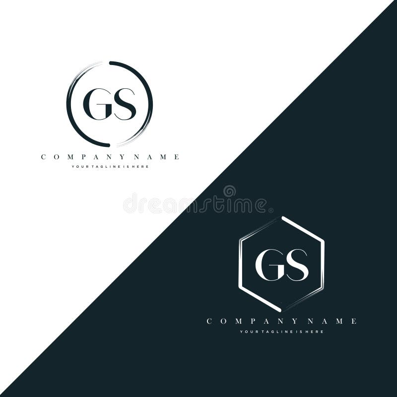 Letter GS Initial Logo Vector with Colorful Stock Vector - Illustration ...