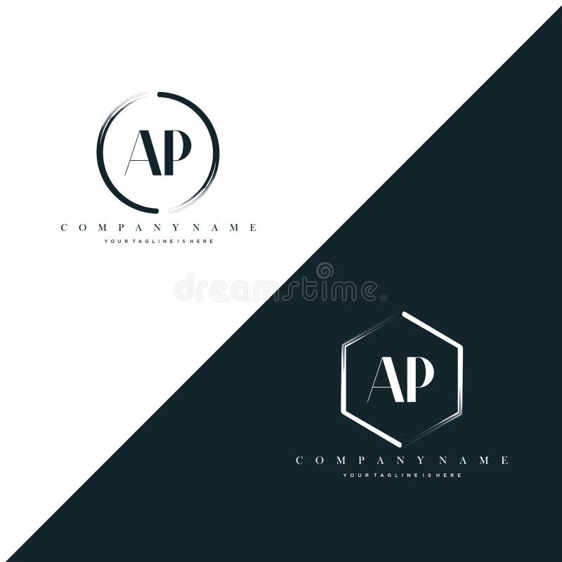 Letter AP Initial Logo Vector with Colorful Stock Vector - Illustration ...