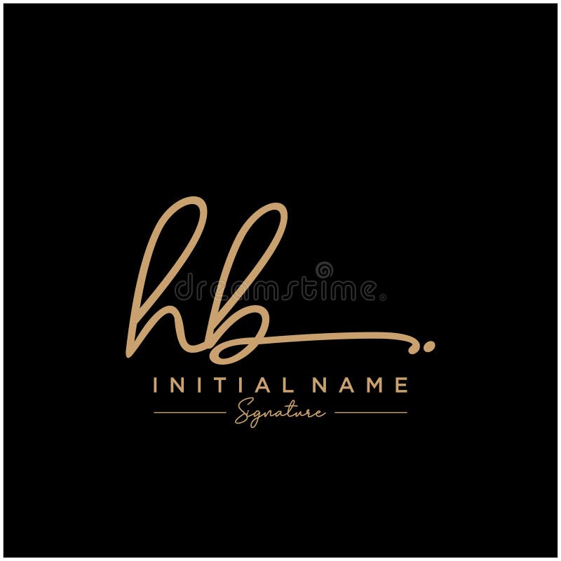 Letter HB Signature Logo Template Vector Stock Vector - Illustration of ...