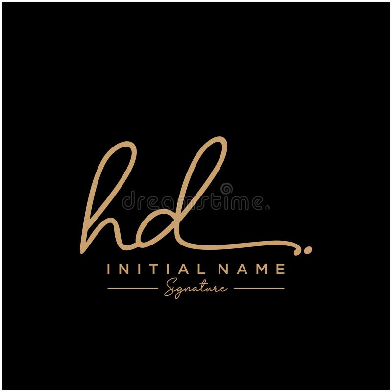 Letter HD Signature Logo Template Vector Stock Vector - Illustration of ...
