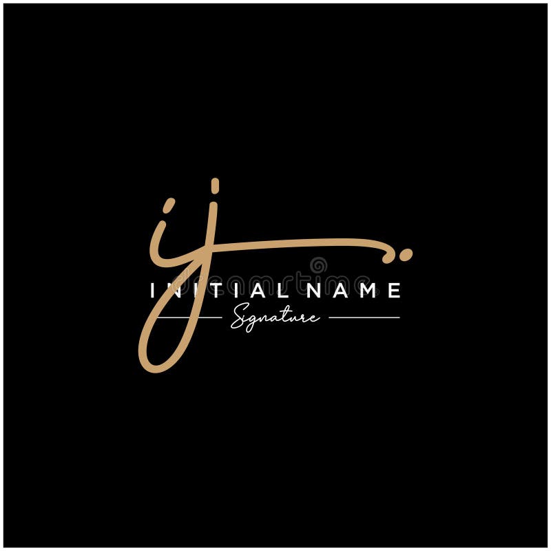 Letter IJ Signature Logo Template Vector Stock Vector - Illustration of ...