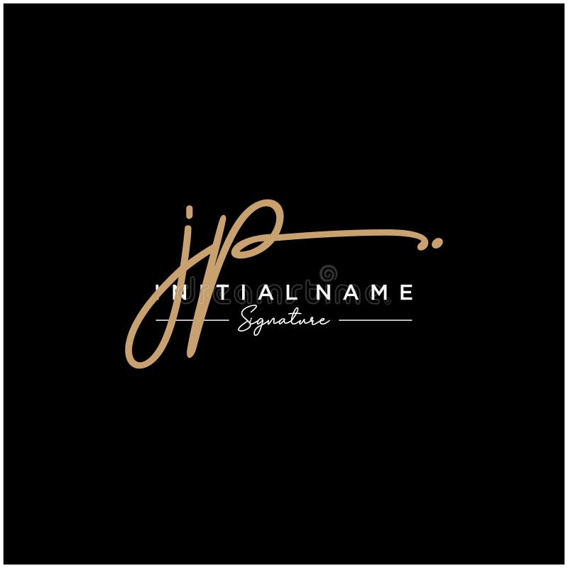 Letter JP Signature Logo Template Vector Stock Vector - Illustration of ...
