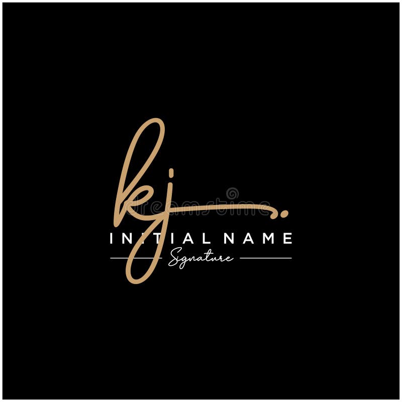 Letter KJ Signature Logo Template Vector Stock Vector - Illustration of ...