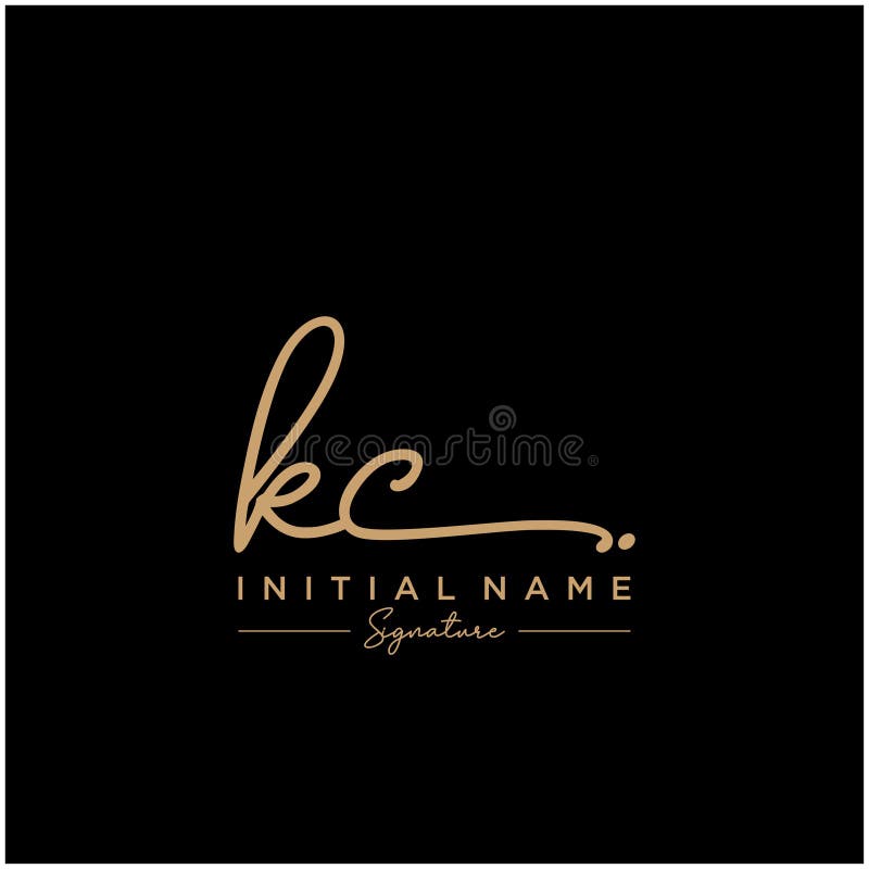 Letter KC Signature Logo Template Vector Stock Vector - Illustration of ...