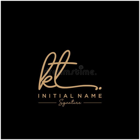 Letter KT Signature Logo Template Vector Stock Vector - Illustration of ...