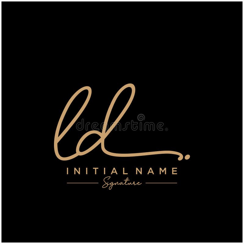 Letter LD Signature Logo Template Vector Stock Vector - Illustration of ...