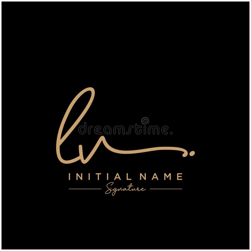 Letter LV Signature Logo Template Vector Stock Vector - Illustration of ...
