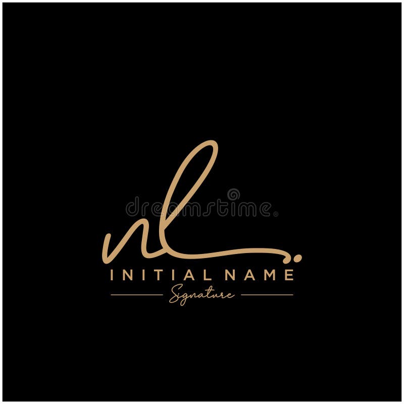 Letter NL Signature Logo Template Vector Stock Vector - Illustration of ...