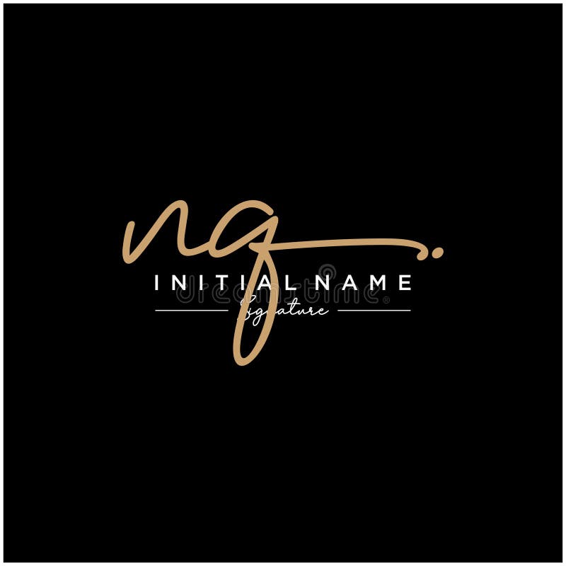 Letter NQ Signature Logo Template Vector Stock Vector - Illustration of ...