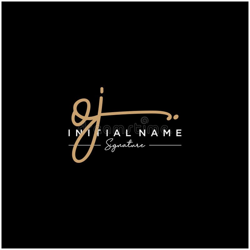 Letter OJ Signature Logo Template Vector Stock Vector - Illustration of ...