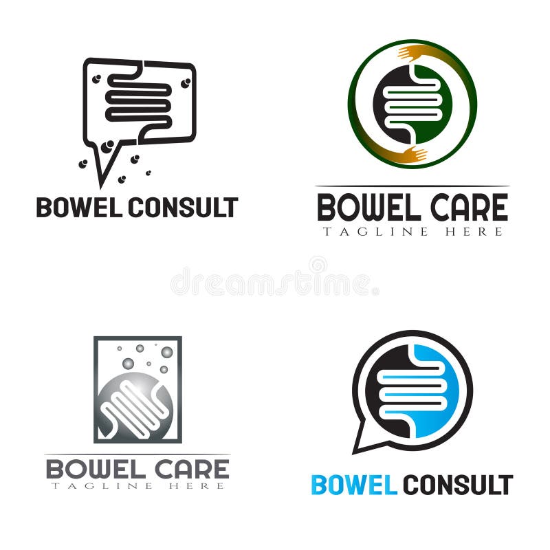 Human Intestinal Icon. Logo of the Large Intestine or Small Intestine ...