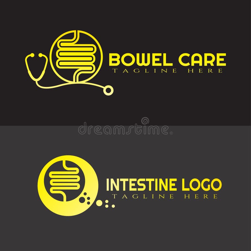 Human Intestinal Icon. Logo of the Large Intestine or Small Intestine ...