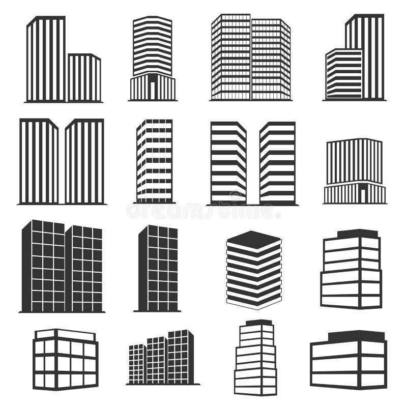 Set of Building Design Icons Set Vector Stock Vector - Illustration of ...