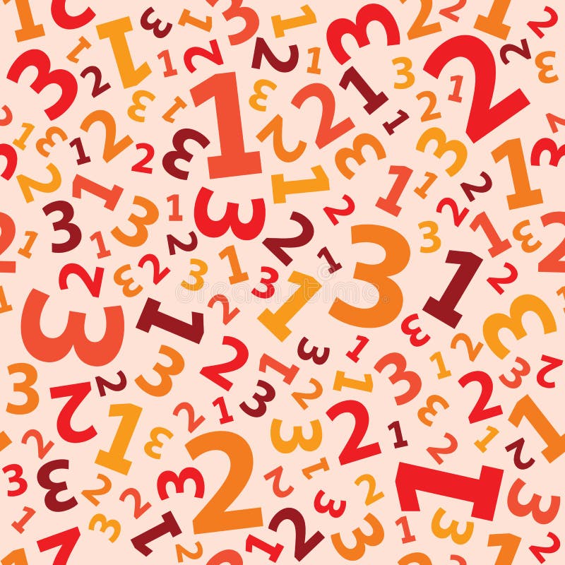 Red 123 Number Background Seamless Stock Vector - Illustration of ...