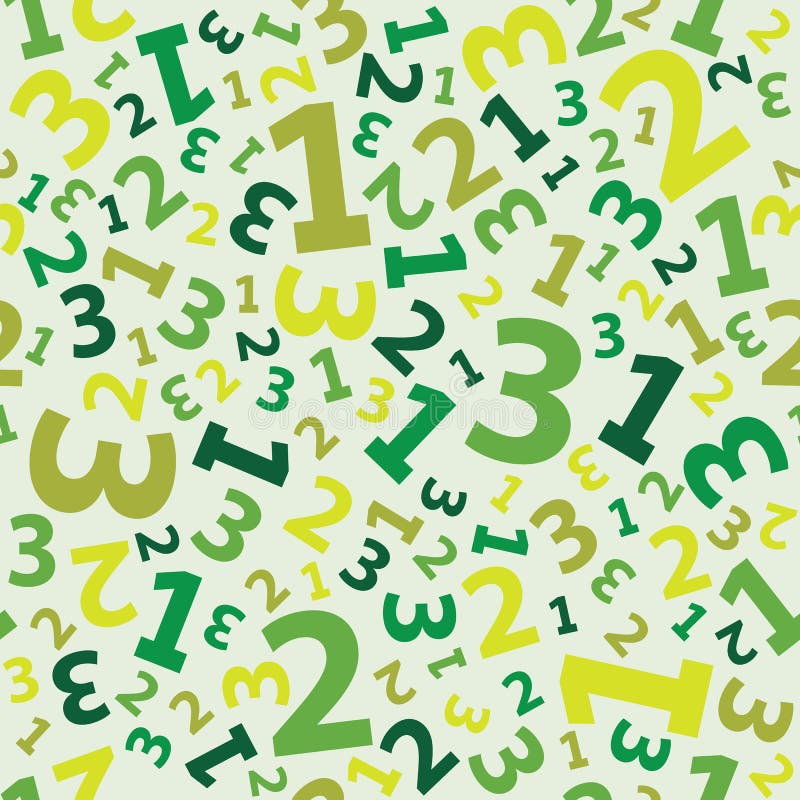 Green 123 Number Background Seamless Stock Vector - Illustration of ...
