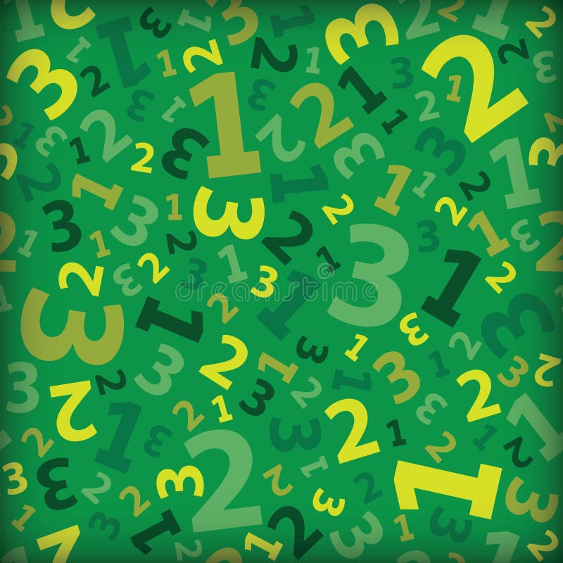 Green 123 Number Background Seamless Stock Vector - Illustration of ...
