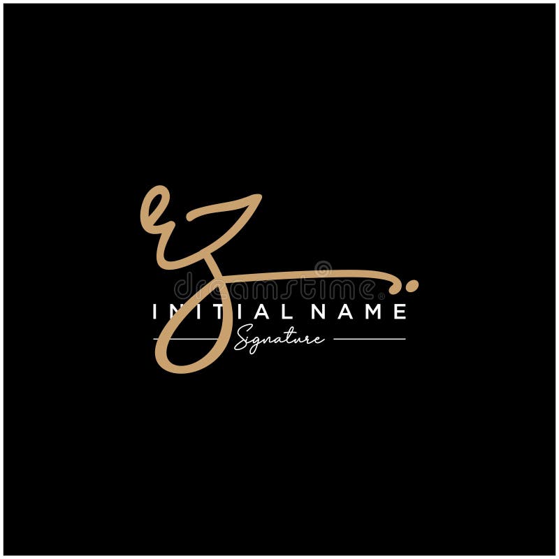 Letter RZ Signature Logo Template Vector Stock Vector - Illustration of ...