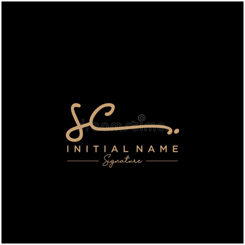 Letter SC Signature Logo Template Vector Stock Vector - Illustration of ...