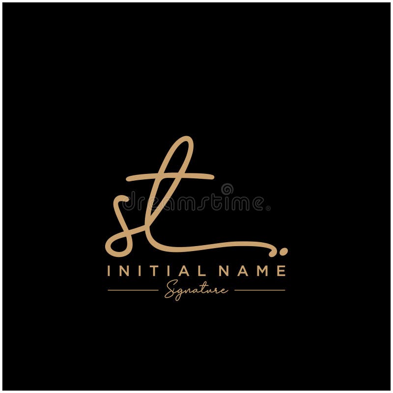Letter ST Signature Logo Template Vector Stock Vector - Illustration of ...