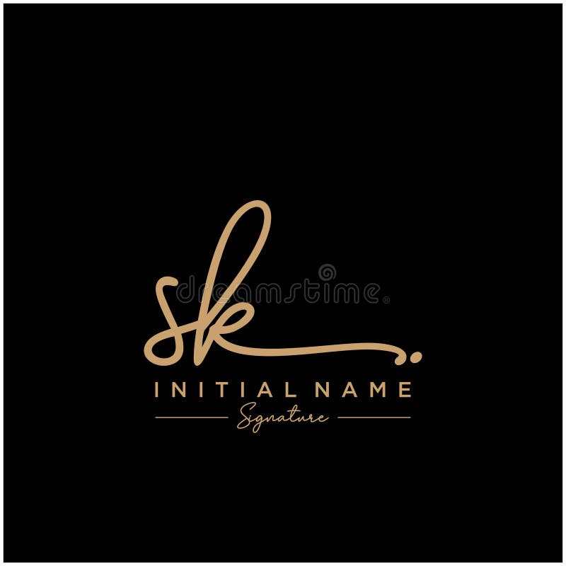 Letter SK Signature Logo Template Vector Stock Vector - Illustration of ...