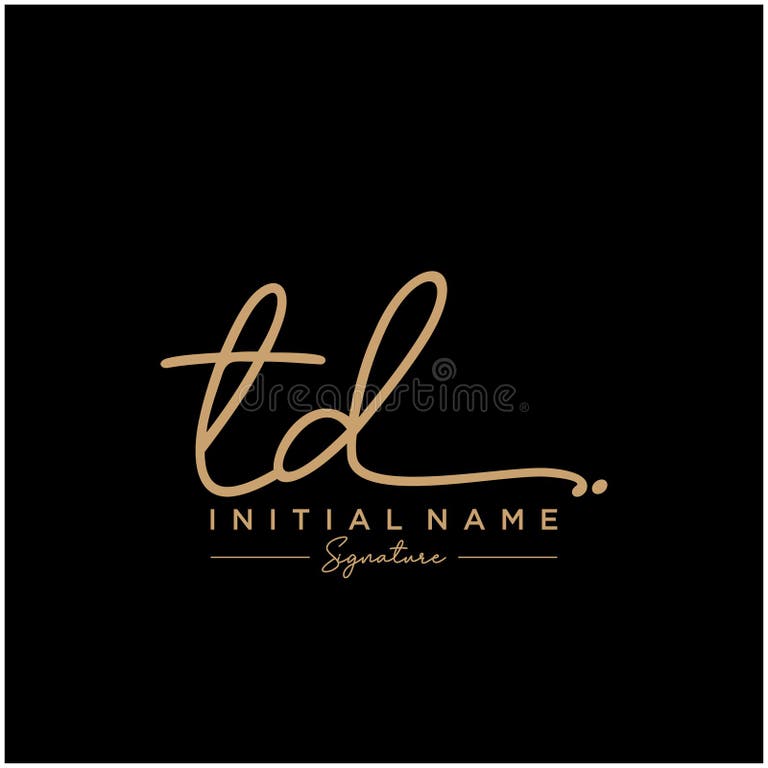 Letter TD Signature Logo Template Vector Stock Vector - Illustration of ...